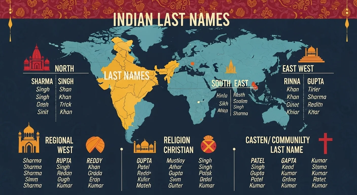 Top 350+ Indian Last Names in 2026 – Uncover Unique Meanings & Hidden ...