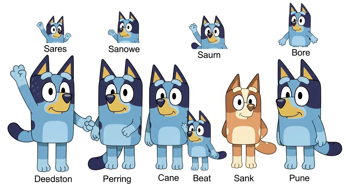 600+ Ultimate Bluey Character Names Guide – Fun, Rare & Family ...